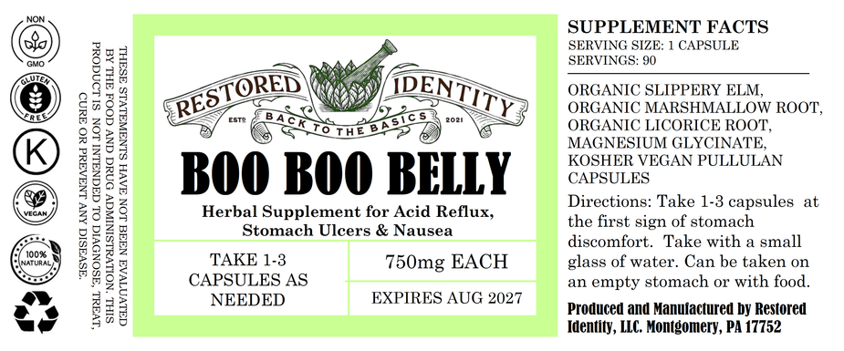 Boo Boo Belly - Acid Reflux | Indigestion | Nausea | Stomach Ulcers ...
